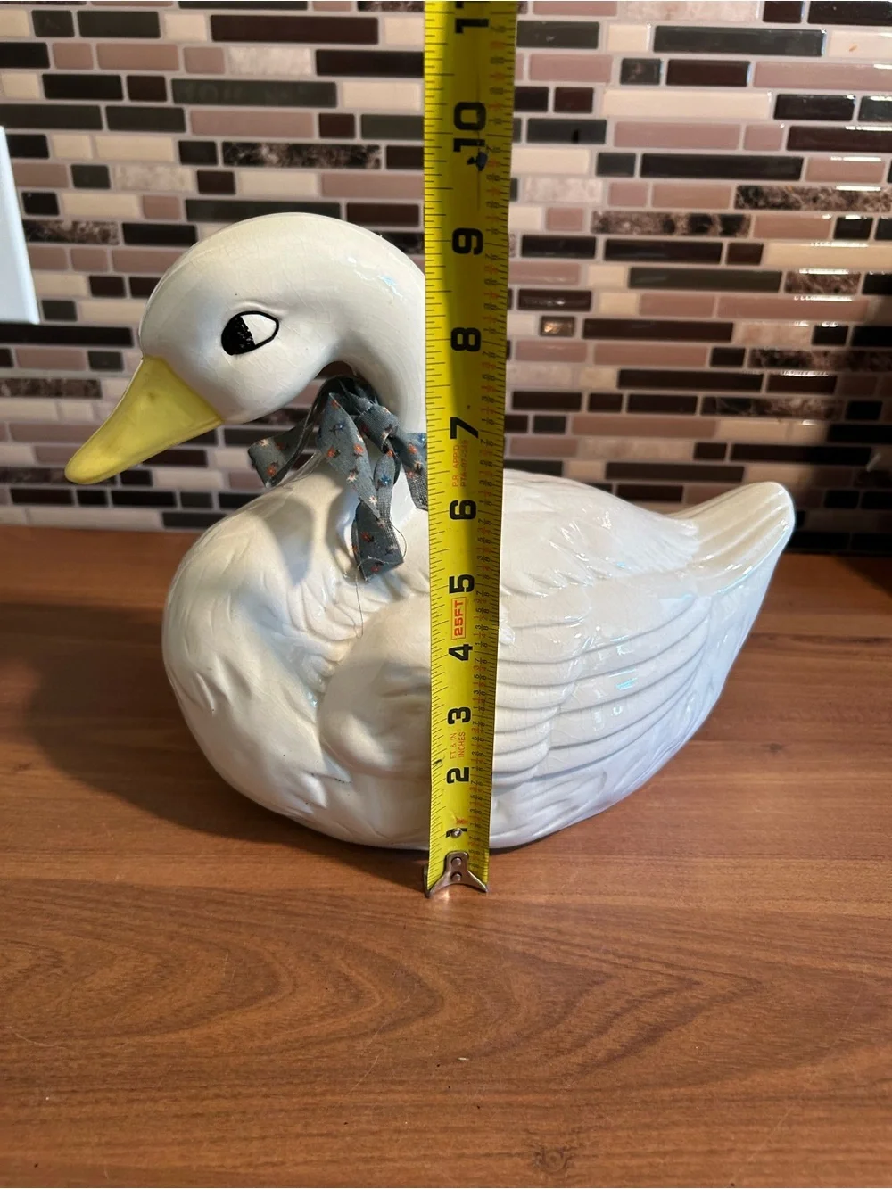 Accents | Vintage White Ceramic Duck Goose Figurine With Yellow Beak ...